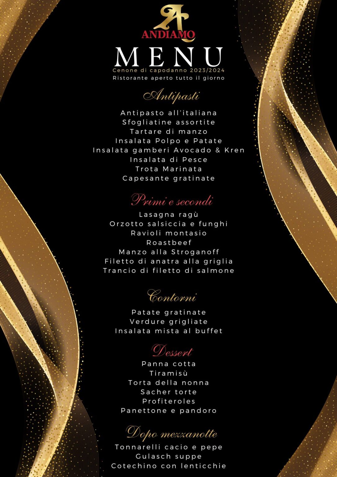 Menù di capodanno - Andiamo